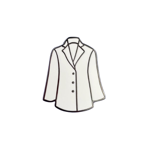 White Coat Pin Stitch Patches